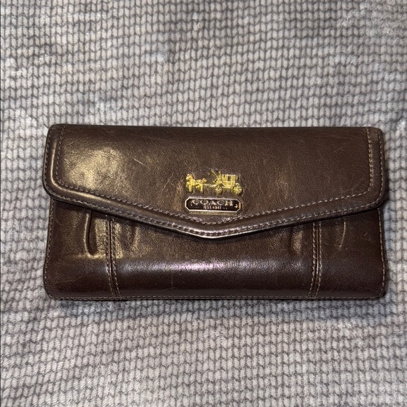 Coach | Bags | Coach Brown Leather Wallet | Poshmark